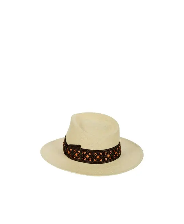 Borsalino Logo Straw Hat