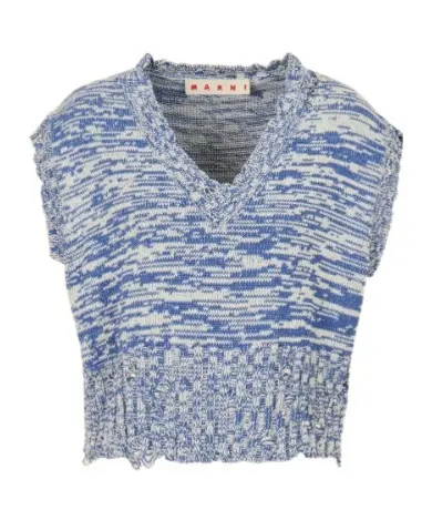 Marni Dishevelled Mouliné Cotton Vest