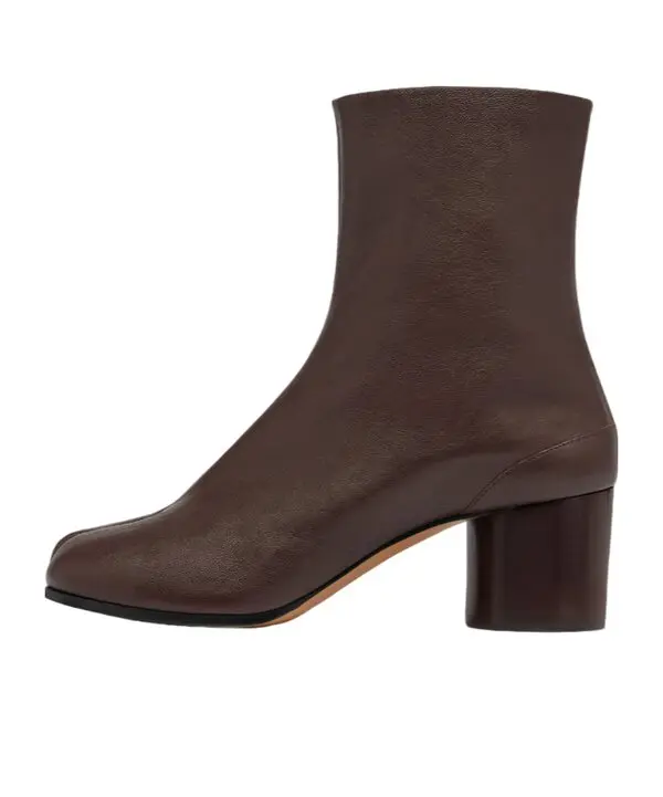 MAISON MARGIELA Tabi Ankle Boots With Block Heel - Brown
