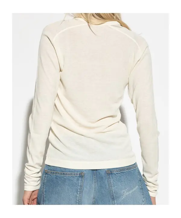 BY MALENE BIRGER Logo-embroidered Long-sleeve Top