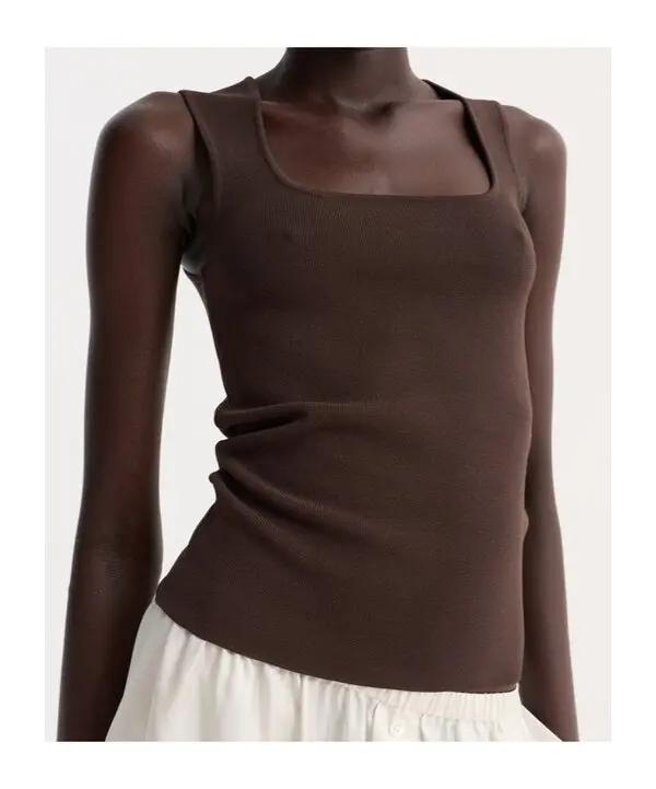 RÓHE Fitted Scoop-neck Top