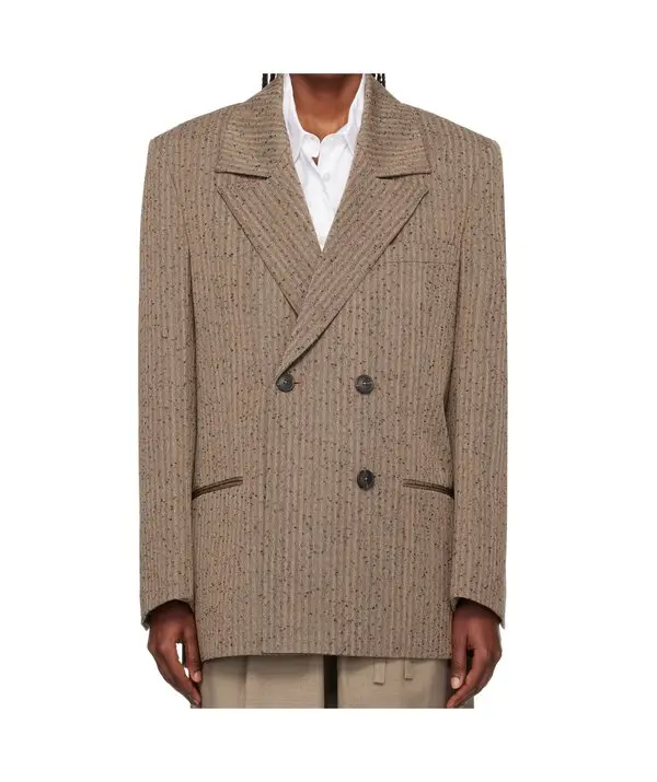 RÓHE Double Breasted Blazer - Brown