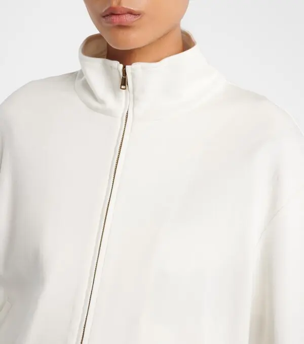 Max Mara Cotton And Silk-blend Sweatshirt