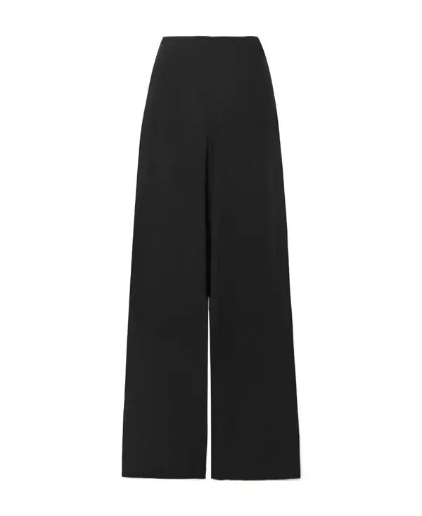 Theory Crepe Wide-leg Elastic Waistband Pants - No