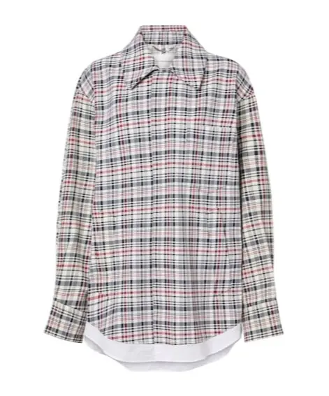 Victoria Beckham Checked Oversized Cotton And Wool Jacket