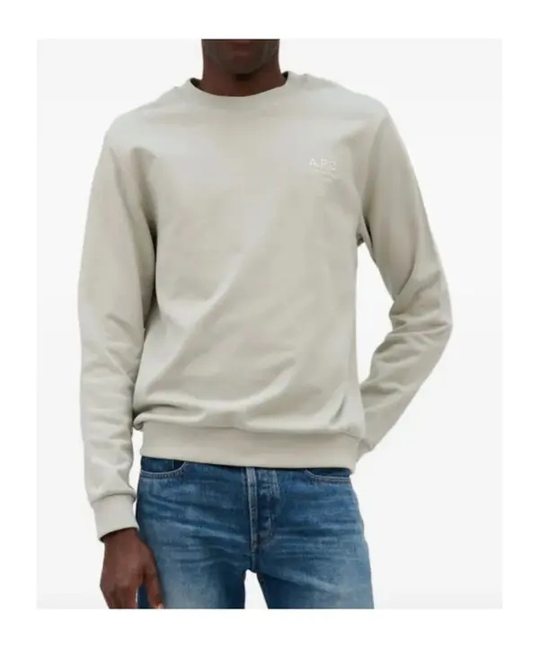 A.p.c. Logo-embroidered Sweatshirt - Nude