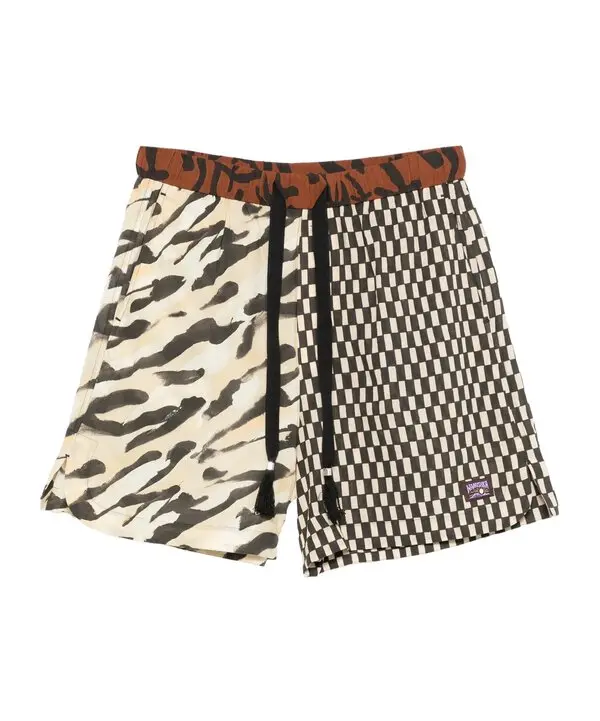 Nanushka Geometric-pattern Shorts - Nude