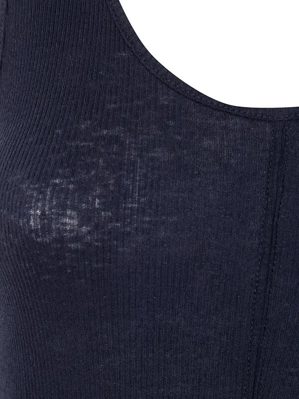 THOM KROM Long Ribbed Tank Top