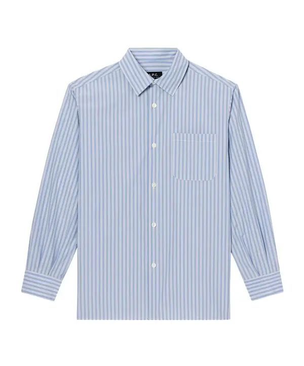 A.p.c. Sela Striped Cotton Shirt