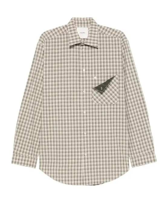 Nanushka Check-print Chest-pocket Shirt