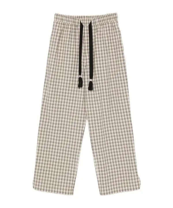 Nanushka Check-pattern Tassel-detail Trousers