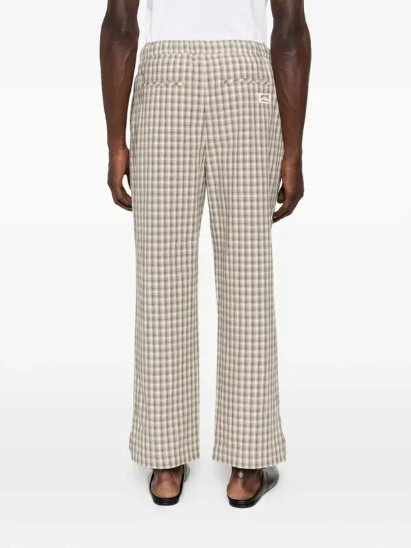 Nanushka Check-pattern Tassel-detail Trousers