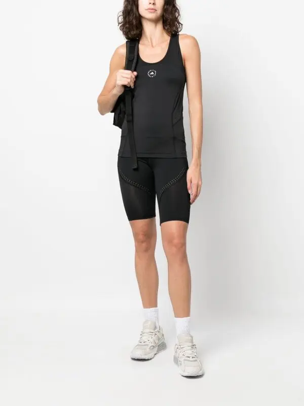 Adidas By Stella McCartney Logo Printed Racerback Tank Top
