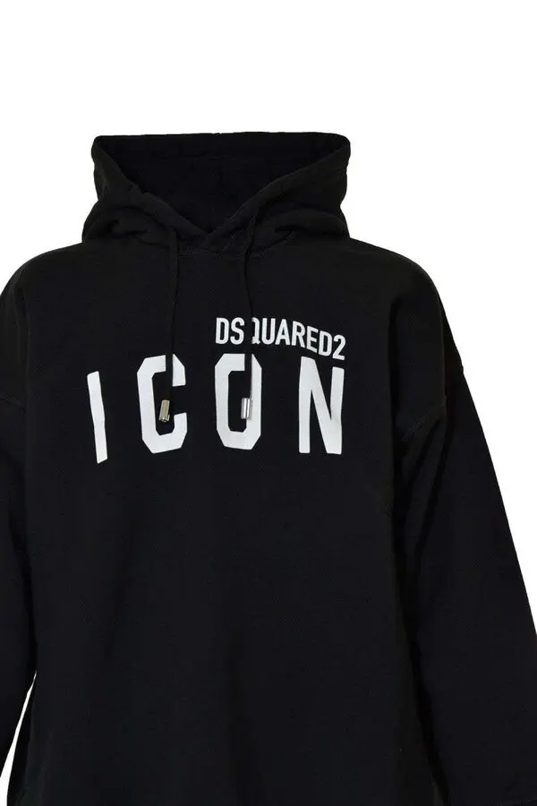 Dsquared2 Logo Printed Drawstring Hoodie