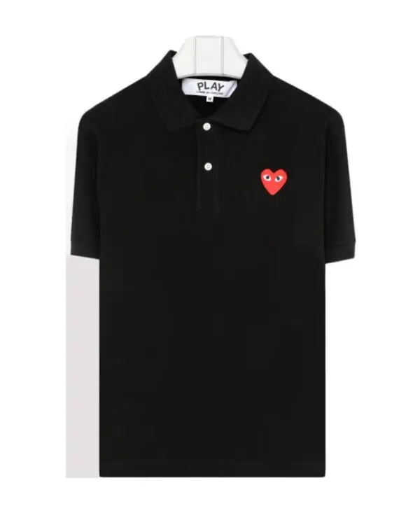 Play Comme Des Garcon Comme Des Garçons Play Logo Patch Short Sleeved Polo Shirt
