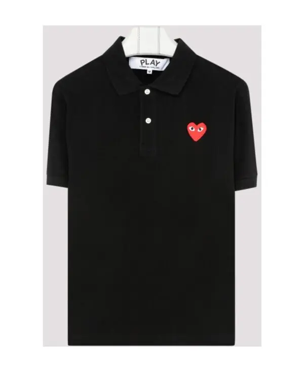 Play Comme Des Garcon Comme Des Garçons Play Logo Patch Short Sleeved Polo Shirt