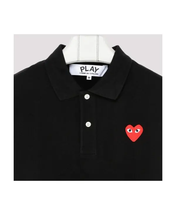 Play Comme Des Garcon Comme Des Garçons Play Logo Patch Short Sleeved Polo Shirt