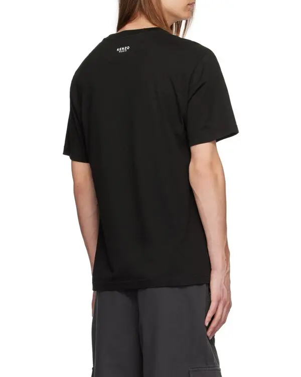 Kenzo Lucky Tiger Embroidered Crewneck T-shirt - Black