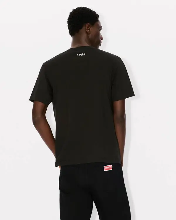 Kenzo Lucky Tiger Embroidered Crewneck T-shirt - Black