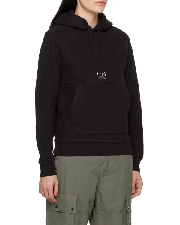 C.P. COMPANY Logo Embroidered Cotton Hoodie