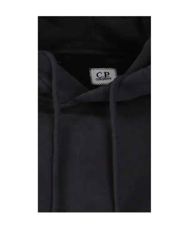 C.P. COMPANY Logo Embroidered Cotton Hoodie
