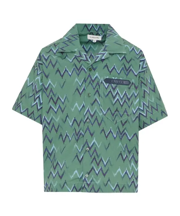 LANVIN Zigzag Patterned Short-sleeved Shirt