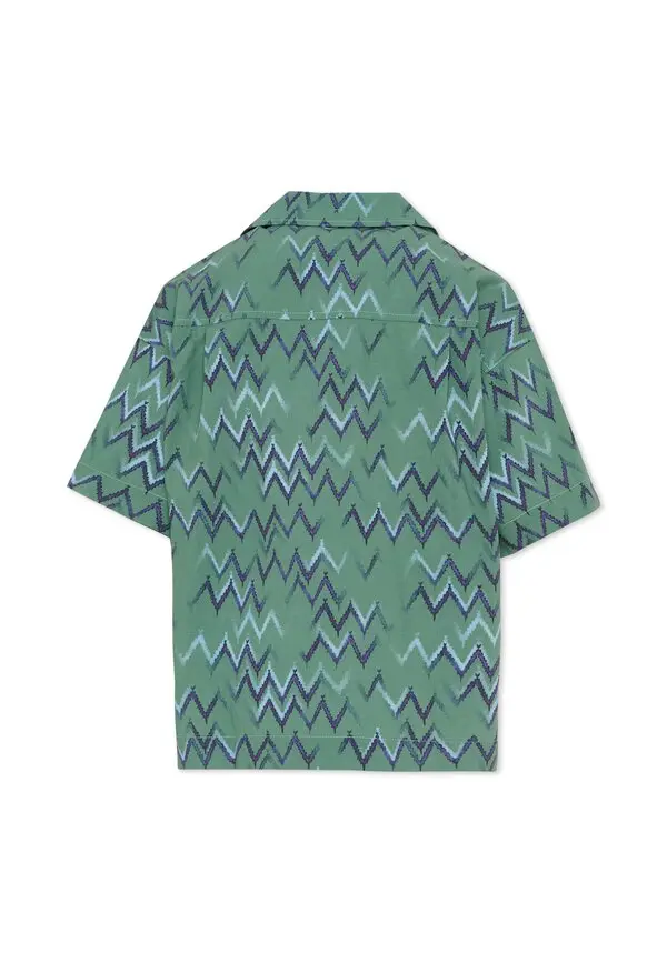 LANVIN Zigzag Patterned Short-sleeved Shirt