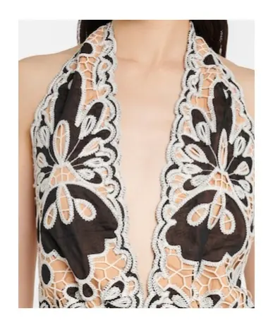 Johanna Ortiz Lace Guipure Halterneck Maxi Dress