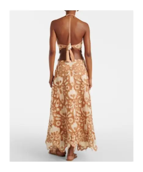 Johanna Ortiz Lace Guipure Maxi Dress