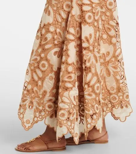 Johanna Ortiz Lace Guipure Maxi Dress