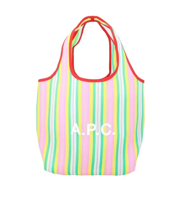 A.p.c. Logo Striped Tote Bag - Multicolor