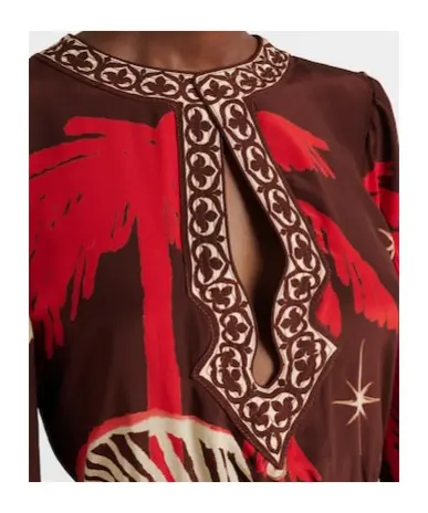 Johanna Ortiz Printed Silk Maxi Dress