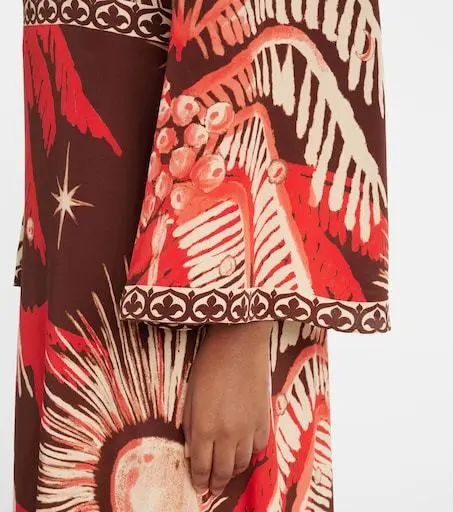 Johanna Ortiz Printed Silk Maxi Dress