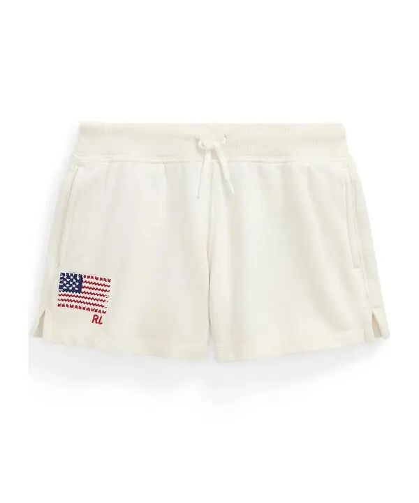 Ralph Lauren Flag Appliqué Ribbed Shorts