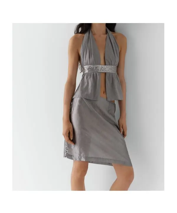 Gimaguas Side Striped Midi Skirt