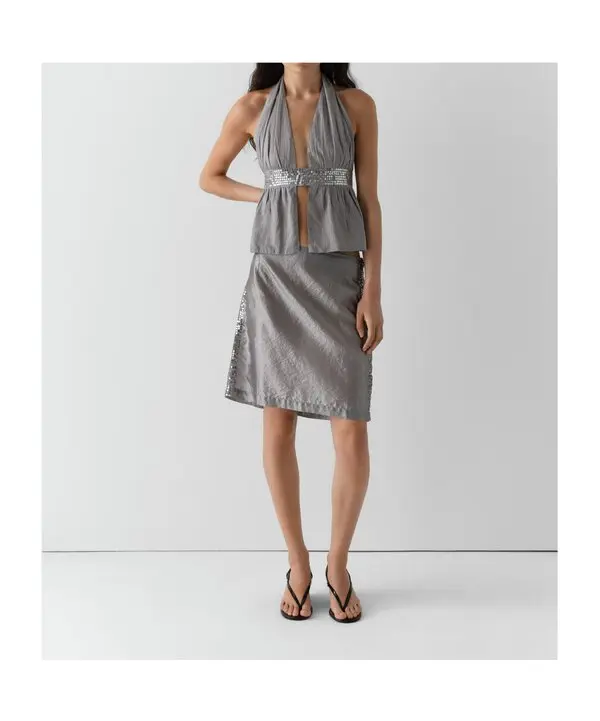 Gimaguas Side Striped Midi Skirt