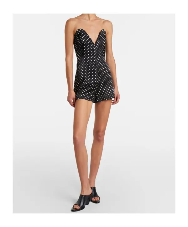 JEAN PAUL GAULTIER Polka-dot Silk Romper