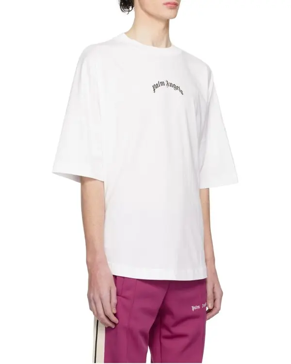 Palm Angels Curved-logo Crewneck T-shirt