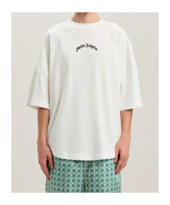 Palm Angels Curved-logo Crewneck T-shirt