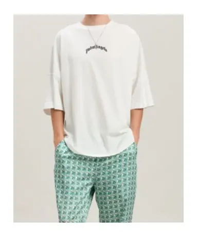 Palm Angels Curved-logo Crewneck T-shirt