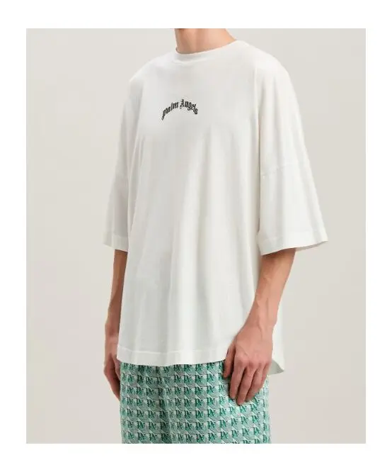 Palm Angels Curved-logo Crewneck T-shirt