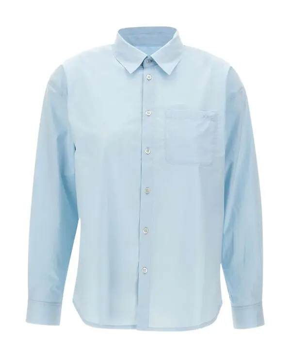 A.p.c. Boyfriend Logo-embroidered Buttoned Shirt