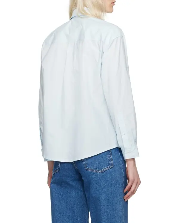 A.p.c. Boyfriend Logo-embroidered Buttoned Shirt