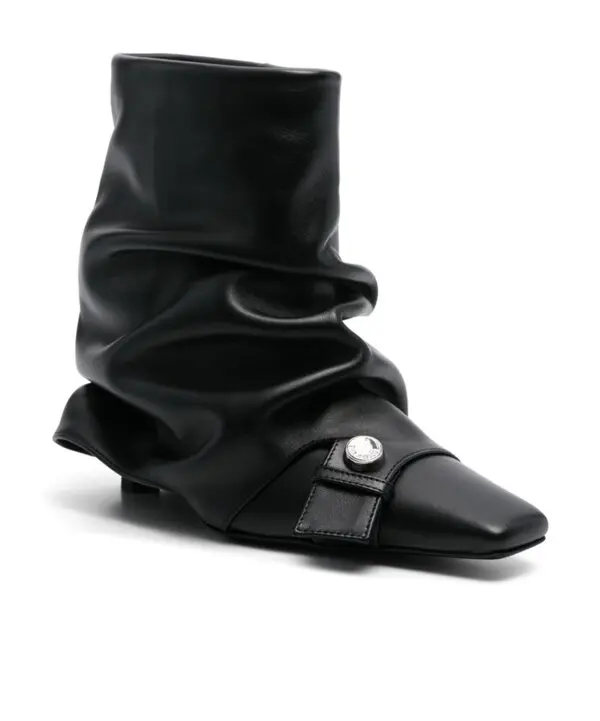 Attico Pleated Ankle Boots