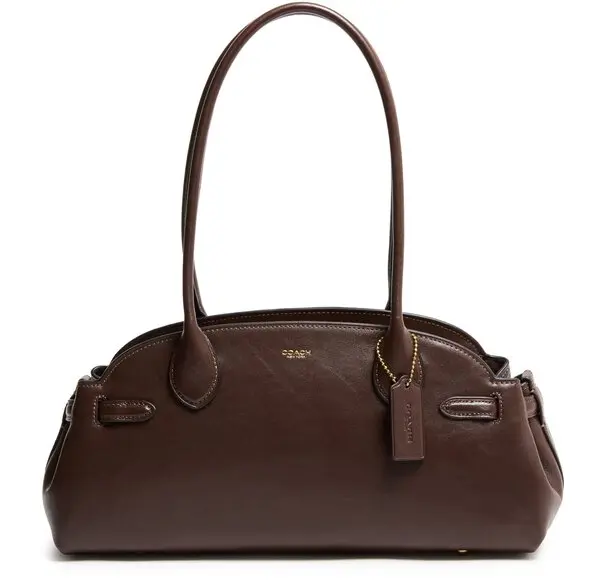COACH Empire Carryall 34 Glazed Leather Shoulder Bag