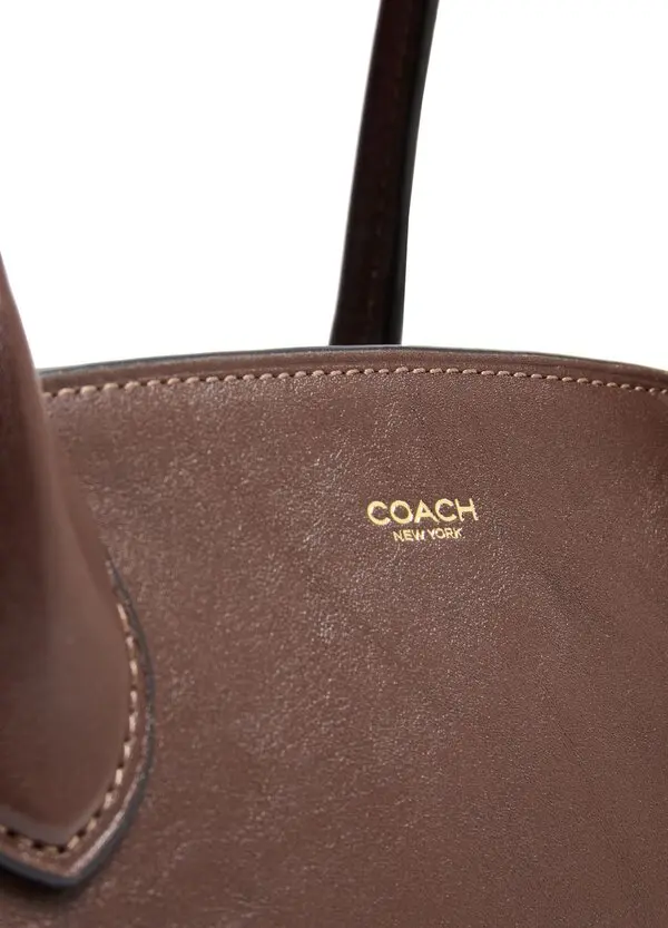 COACH Empire Carryall 34 Glazed Leather Shoulder Bag