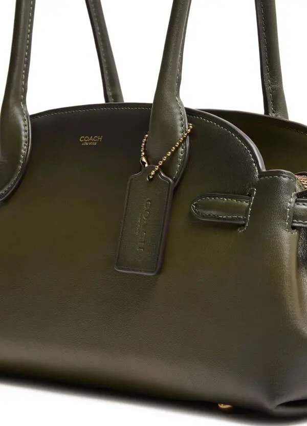 COACH Empire Carryall 34 Glazed Leather Shoulder Bag