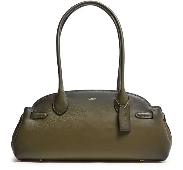 COACH Empire Carryall 34 Glazed Leather Shoulder Bag