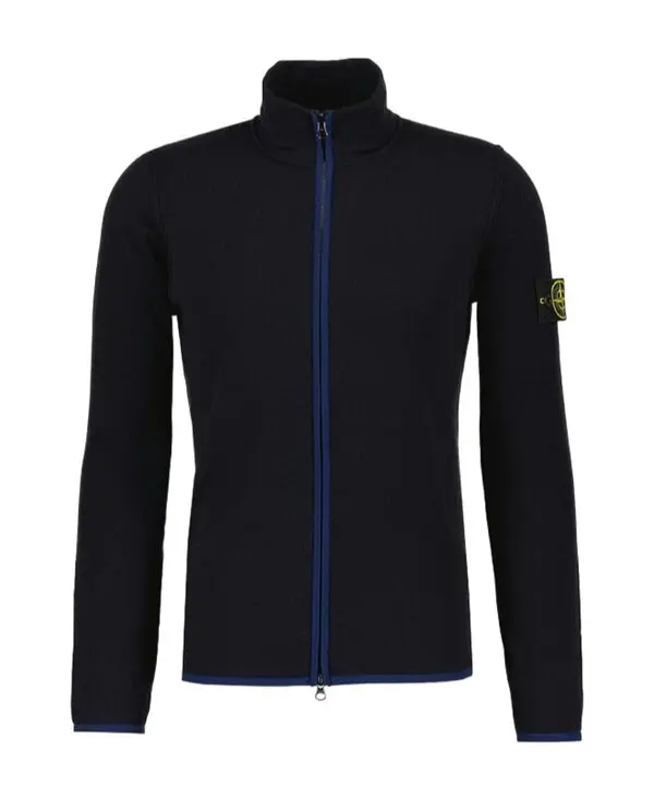 Stone Island Compass-patch High-neck Zipped Cardigan