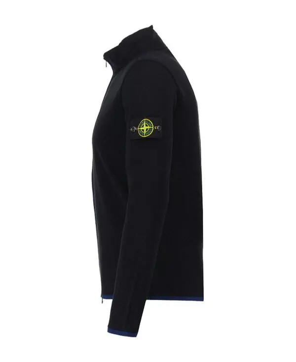 Stone Island Compass-patch High-neck Zipped Cardigan